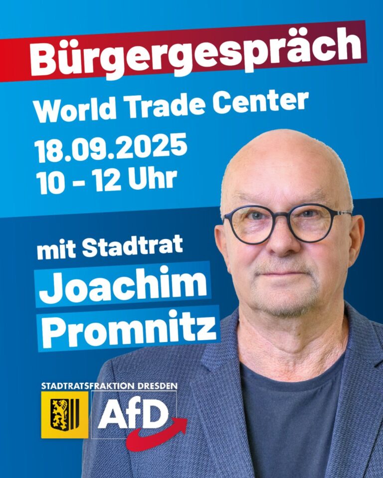 Infostand mit Stadtrat Joachim Promnitz - AfD Sachsen