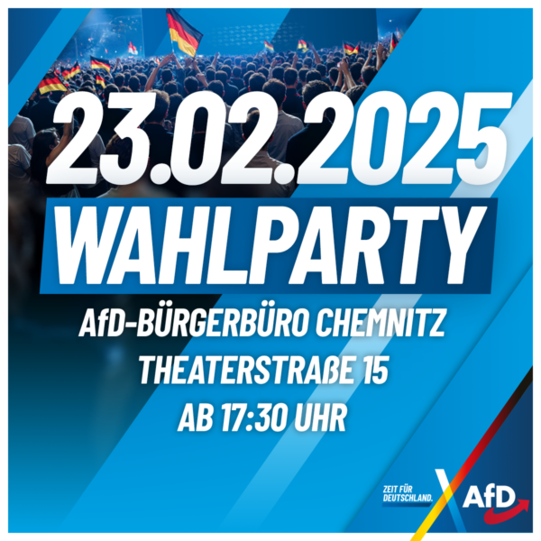 🗳 Wahlparty zur Bundestagswahl 2025! 🎉 - AfD Sachsen